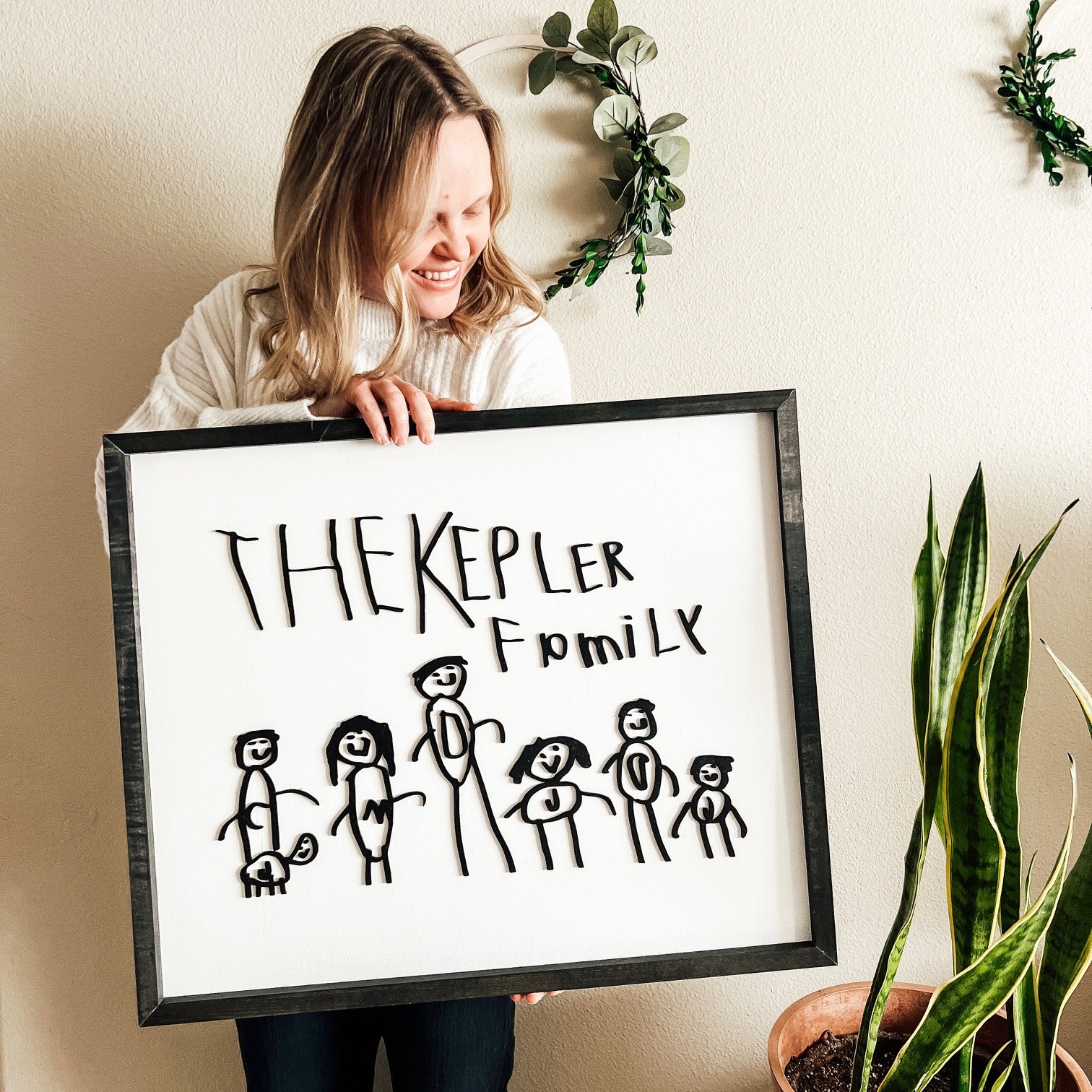 Large Kid's Art - Black & White – Ali Wood Creations