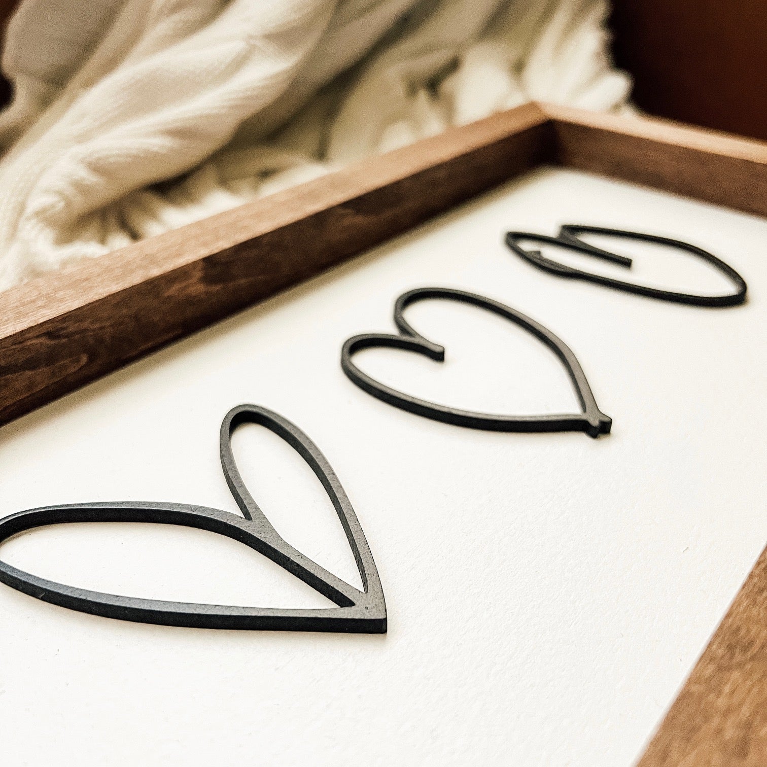 Black Handwritten Hearts Sign – Ali Wood Creations